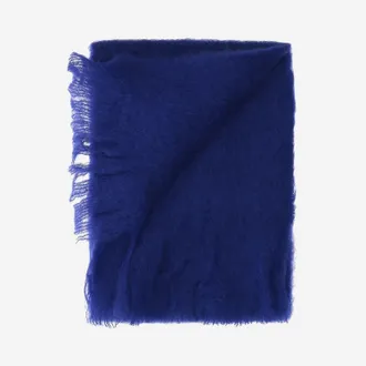 Jil Sander Womens Scarf Mohair-Blend Navy Scarfs