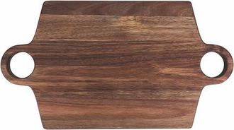 Villa D'Este Home Tivoli Rechteckiges Schneidebrett mit Griffen aus Akazienholz, Woody