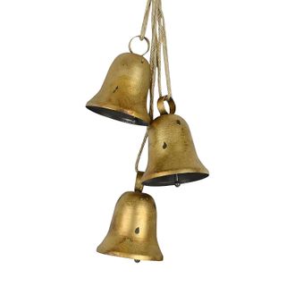 Generico Rustikale Dekoration - Weihnachtsglocken, Vintage-Glocke, für Zuhause, Partys, Weihnachtsbaum, Wand, Fenster, Regal, Kamin, Garten, Haustür