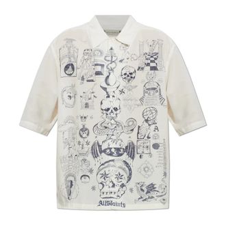 AllSaints Homme, Chemises, Beige, Taille: M Ignis Shirt