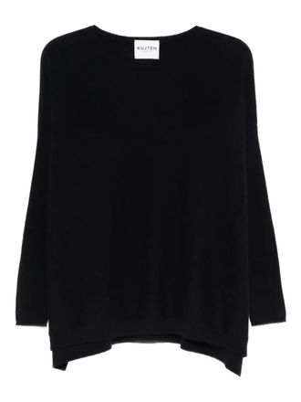 Kujten pull en cachemire &agrave; col rond - Noir