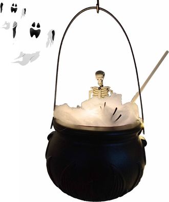 Generic Halloween Witch Cauldron - Riesiger Gruseliger Topf, Sch&uuml;ssel f&uuml;r dekorative Partys | Skelettlichter gruseliger festlicher Akzent, schwarzer gruselige