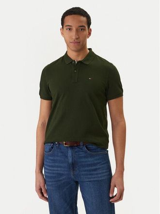 Tommy Jeans Poloshirt DM0DM20676 Gr&uuml;n Slim Fit