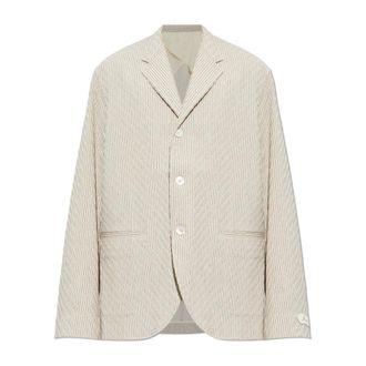 Jacquemus Veste Blazer &agrave; fente unique - Homme - Vestes - Beige - Taille: M