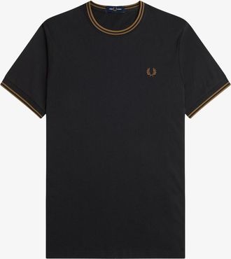 Fred Perry Softes T-Shirt mit Streifenakzenten in