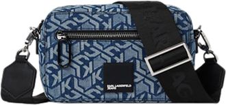 Karl Lagerfeld Karl Lagerfeld Jeans, Damen, Box Logo Soft Cb Mono All Over Print, Blau, One size