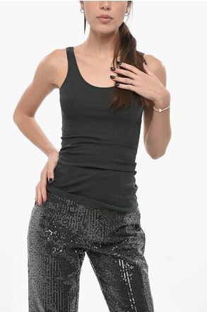 James Perse STANDARD Cotton Blend Ribbed Tank Top size L