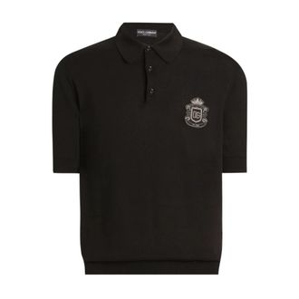 Dolce & Gabbana Maglia polo in cotone - - Tops - Herren - Schwarzk - M