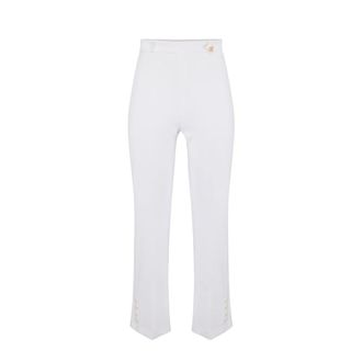 Elisabetta Franchi Straight Hosen - - Trousers - Damen - Wei&szlig; - M