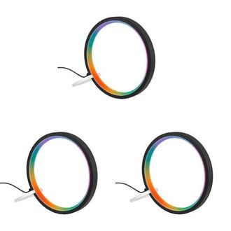 Briloner LED Tischlampe mit Fernbedienung, dimmbar, RGBIC, Musiksensor, Timer, LED Lichtring, Schreibtischlampe, Tischleuchte, Nachttischlampe, Gaming Deko, Pa