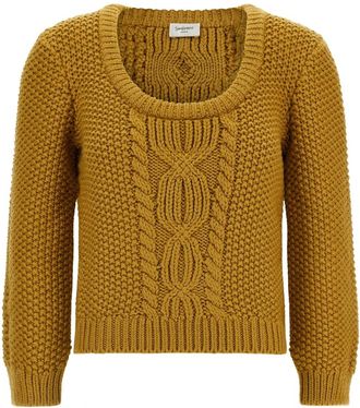 Saint Laurent Damen, Strickwaren, Gelb, XLGr&ouml;&szlig;e