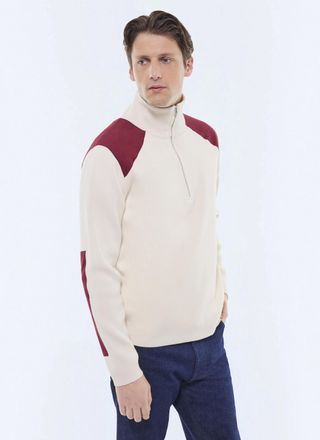 Fursac Pull col camionneur en laine et coton - Taille XL - Homme