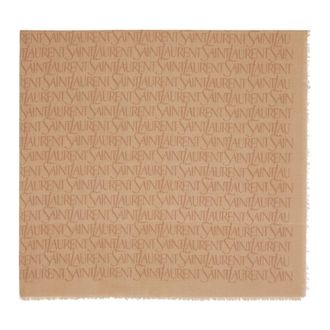 Saint Laurent Gro&szlig;er quadratischer Schal aus Modal und Kaschmir - - Accessories - Damen - Beige - ONE SIZE