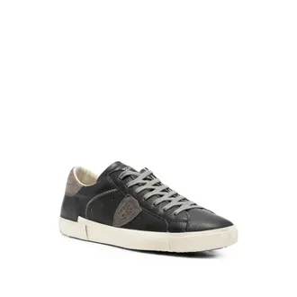 Philippe Model Pebbled Leather Sneakers - Black