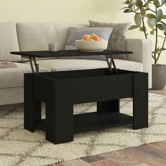 vidaXL Table basse Noir 79x49x41 cm Bois ding&eacute;nierie