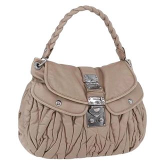 Miu Miu Sac &agrave; bandouli&egrave;re Pre-owned - Femme - Pre-owned - Beige - Taille: ONE Size