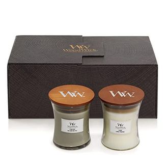 Woodwick coffret cadeau de bougies parfum&eacute;es | Bougies jarres parfum&eacute;es avec m&egrave;ches qui cr&eacute;pitent | Jusqu&agrave; 60 heures de combustion | Cadeaux pour femmes