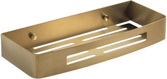 Gedy NERVA Duschkorb, Duschregal, Edelstahl AISI 304, Mattes Gold, 30 x 12,8 x 4,5 cm