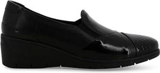 Melluso Mocassin Confortable pour Femme en Cuir Noir Souple k91617z 35