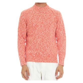 Drumohr Zweifarbiges Pullover Raglan Stil - - Knitwear - Herren - Orange - 2XL