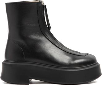 The Row Femme, Chaussures, Noir, Taille: 41 EU Bottines Noires en Cuir avec Fermeture &Eacute;clair Avant