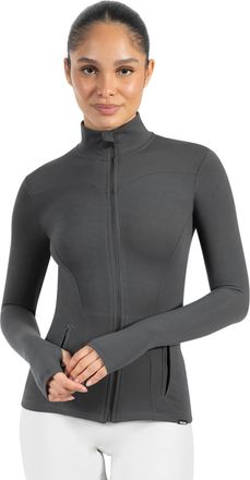 Smilodox Sportjacke Damen Kenna, Laufjacke mit Stehkragen, Sport Oberteil mit tailliertem Schnitt & Daumenl&ouml;chern, K&ouml;rperbetonte Sportjacke, Fitness Oberteil i