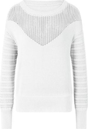 Peter Hahn Rundhals-Pullover aus 100% SUPIMA-Baumwolle Peter Hahn weiss