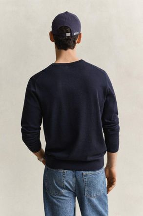 GANT V-Ausschnitt-Pullover CLASSIC COTTON V-NECK Regular fit mit V-Ausschnitt