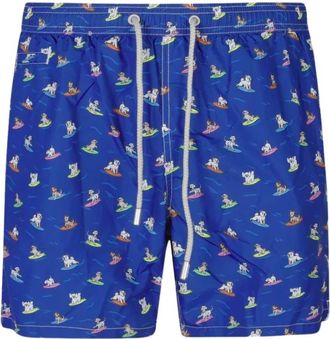MC2 Saint Barth Homme, Maillots de bain, Multicolore, Taille: L Dog Surfing 61 Ultralight Swim Short