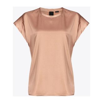 Pinko Satin Stretch Top Farida Stil - - Tops - Damen - Braun - S