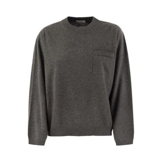 Brunello Cucinelli Homme, Pulls, Violet, Taille: S Tricot Ras du Cou