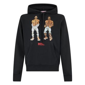 Diesel Hoodie - - Sweatshirts & Hoodies - Herren - Schwarzk - M