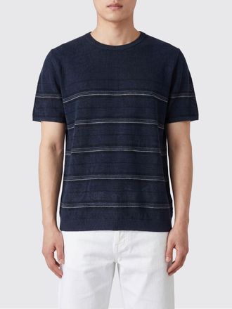 Roberto Collina T-shirt slim fit en maille de lin &agrave; rayures