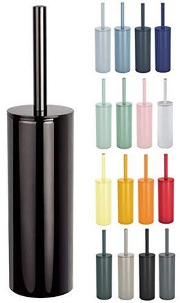 Spirella WC Bürste Klobürste Toilettenbürste hochwertig NYO mit hygienischem Behälter Edelstahl Schwarz