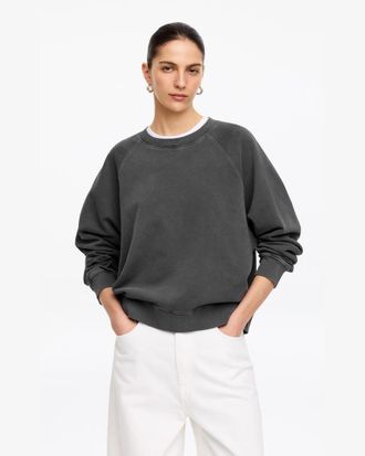 Arket Frottee-Sweatshirt -Schwarz