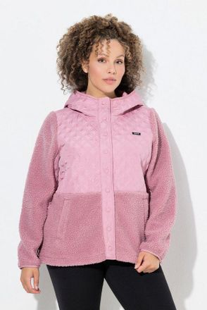 Ulla Popken Sweatjacke Fleecejacke Stepp Kapuze Druckknöpfe