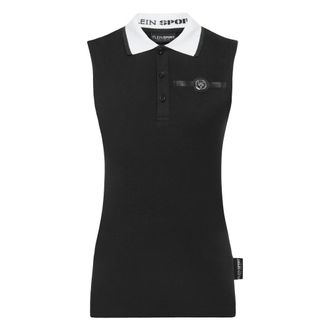 Plein Sport Femme, Tops, Noir, Taille: 40 FR Hauts sans manches