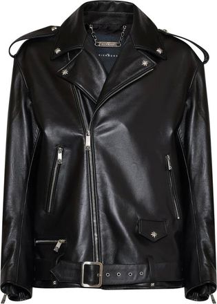 John Richmond Homme, Vestes, Noir, Taille: M Veste de motard aux d&eacute;tails iconiques