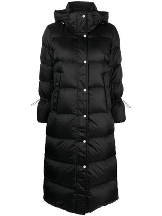 Moorer doudoune longue à capuche - Noir