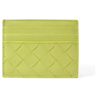 Bottega Veneta Portemonnaie - NEUES KREDITKARTENETUI BOTTEGA VENETA INTRECCIATO- - Gr. unisize - in Gelb - f&uuml;r Damen
