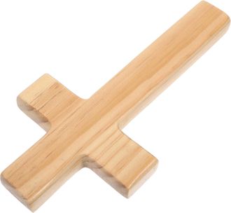SOLUSTRE Christliches Holz Wandkreuz 20cm Handgefertigtes Katholisches Kruzifix Dekoratives Jesuskreuz f&uuml;r Taufe und Konfirmation Religi&ouml;se Wanddekoration
