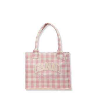 Ganni Shopper & Totes - Ganni Vichy Print Tote Bag - Gr. unisize - in Rosa - für Damen