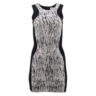 Parker Black Pattern Bodycon Dress Size S