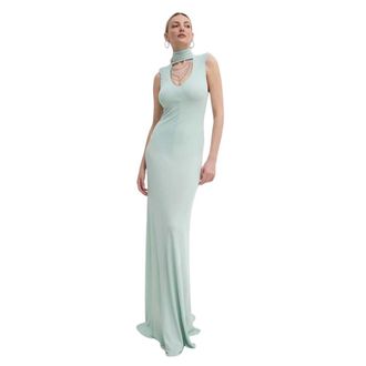 Elisabetta Franchi Cut-out Roll-neck Maxi Dress - - Dresses - Damen - Gr&uuml;n - S