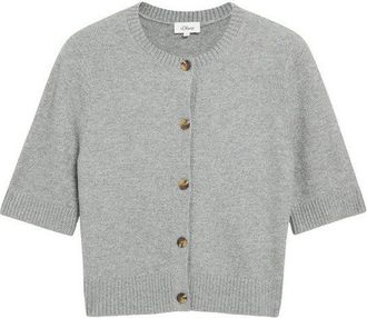 s.Oliver Cardigan Strickjacke Kurzarm-Strickjacke mit Knopfleiste