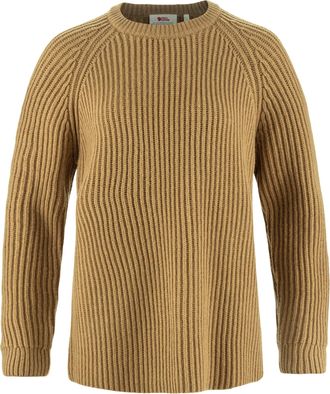 Fj&auml;llr&auml;ven Damen &Ouml;vik Rib Sweatshirt, Buckwheat Brown, XL