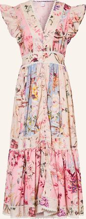 Y.A.S. Kleid Mit R&uuml;schen Und Spitze rosa
