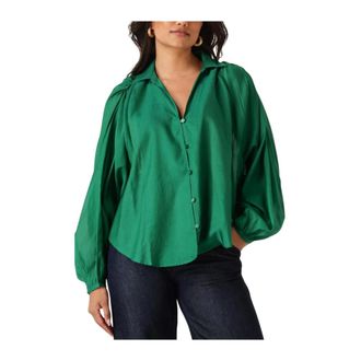 Pom Amsterdam Damen, Blusen & Hemden, Gr&uuml;n, XLGr&ouml;&szlig;e