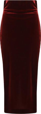 Alberta Ferretti Samtrock Midi - - Skirts - Damen - Rot - XS