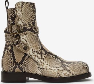 Burberry Bottines Ledger en cuir &agrave; imprim&eacute; python, Size: 41